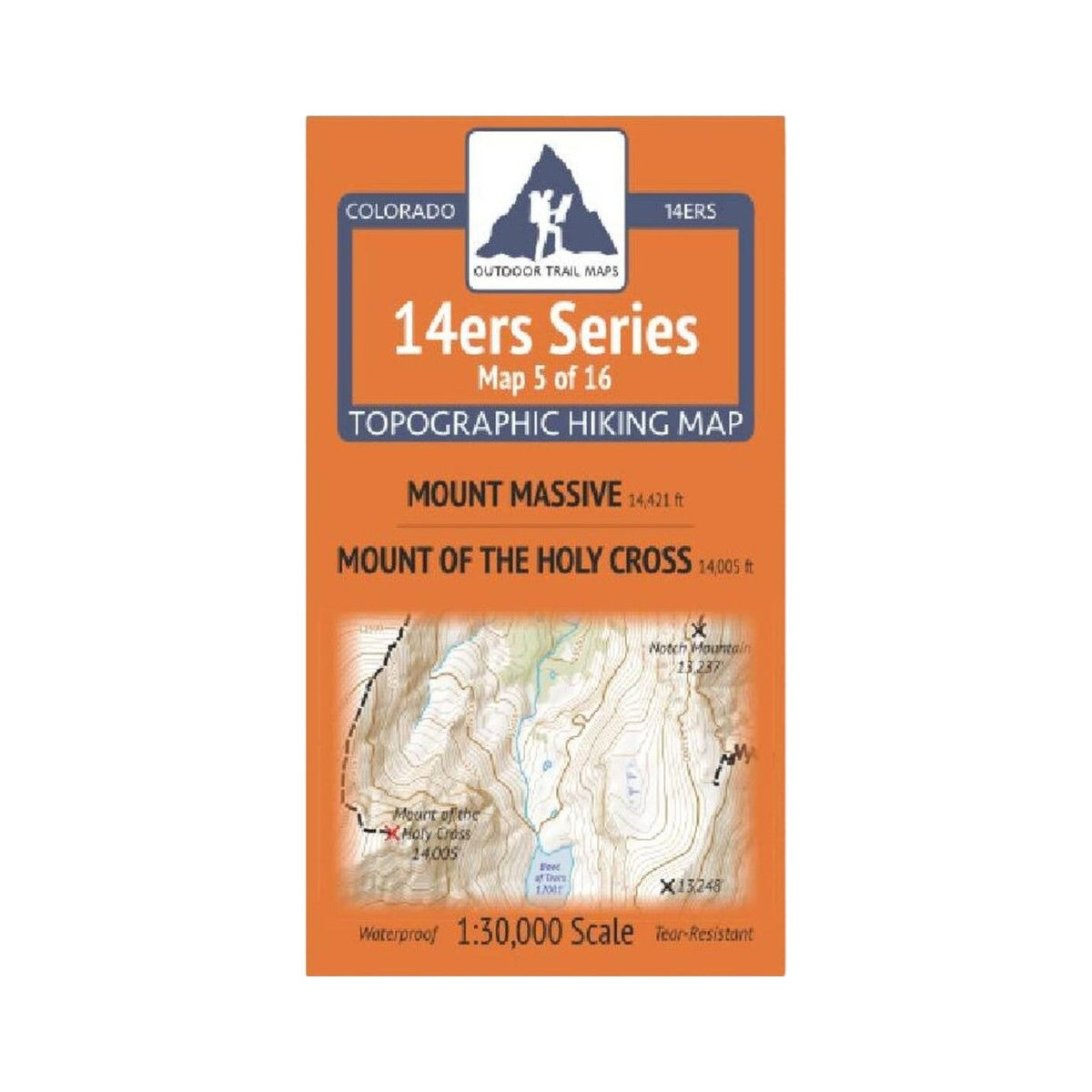 Outdoor Trail Maps 14er Series Map 5/16: Mount Massive/Mount of the Holy Cross Map | FERAL