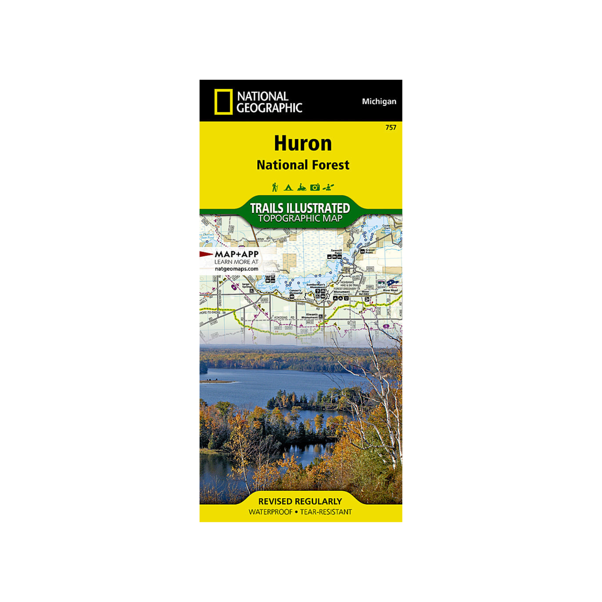 National Geographic 757: Huron National Forest Map | FERAL