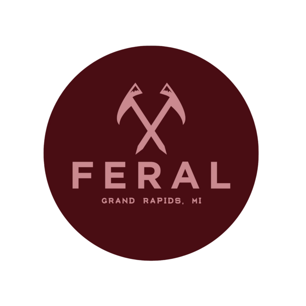 FERAL Grand Rapids Logo Sticker Cherry Blossom | FERAL