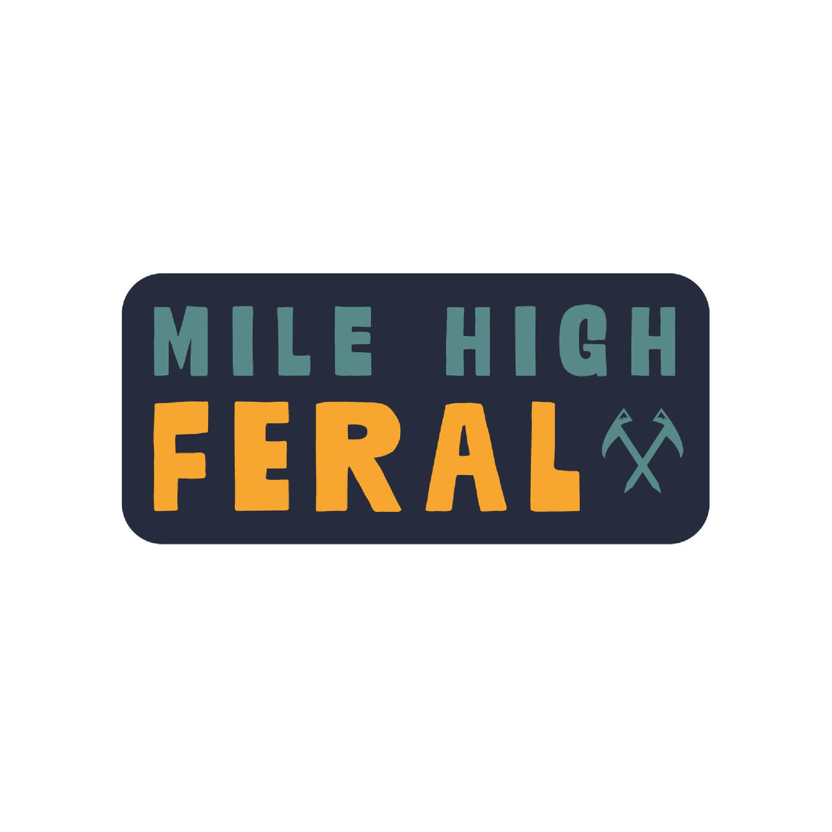 FERAL Mile High FERAL Sticker Navy | FERAL