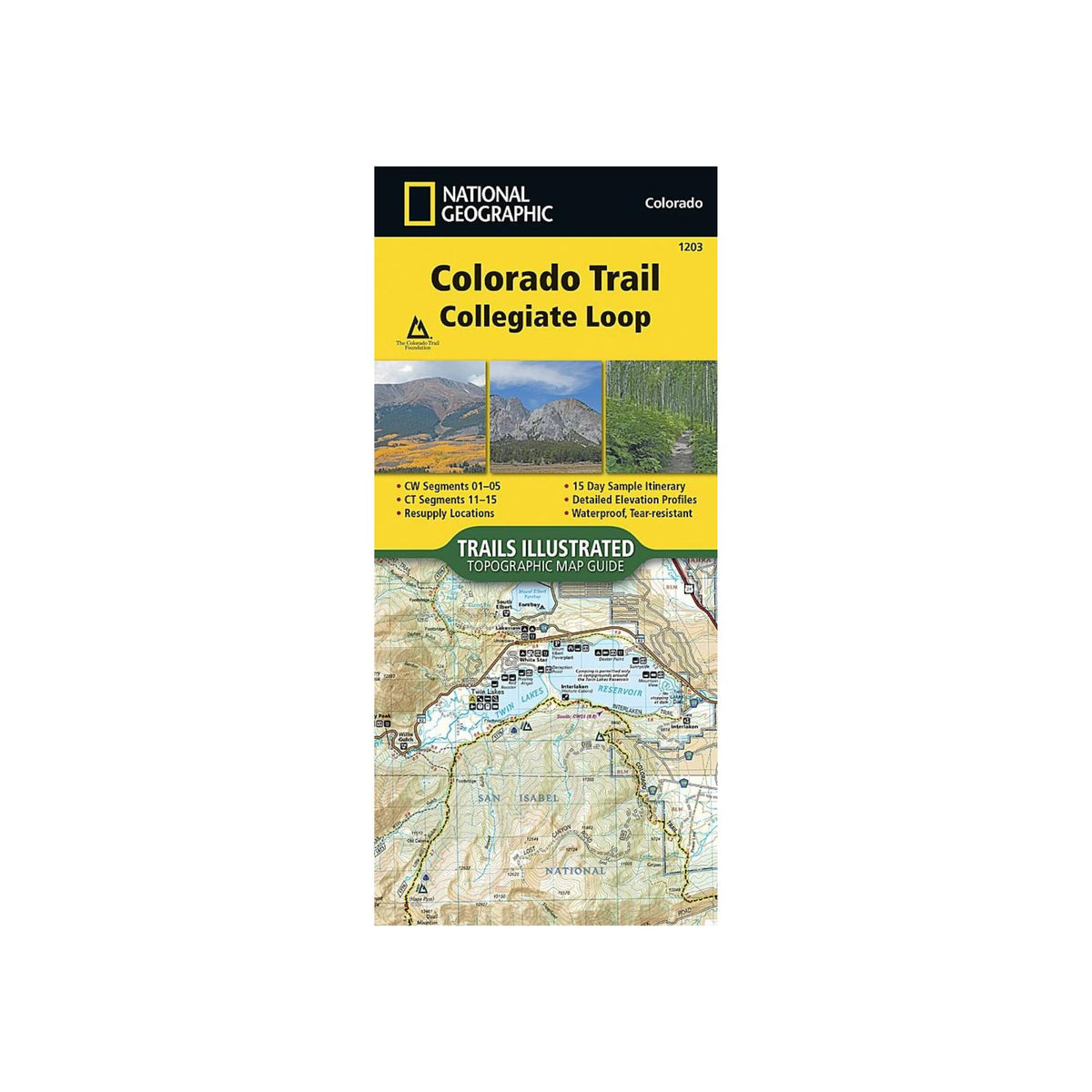 National Geographic 1203: Colorado Trail Collegiate Loop Map | FERAL