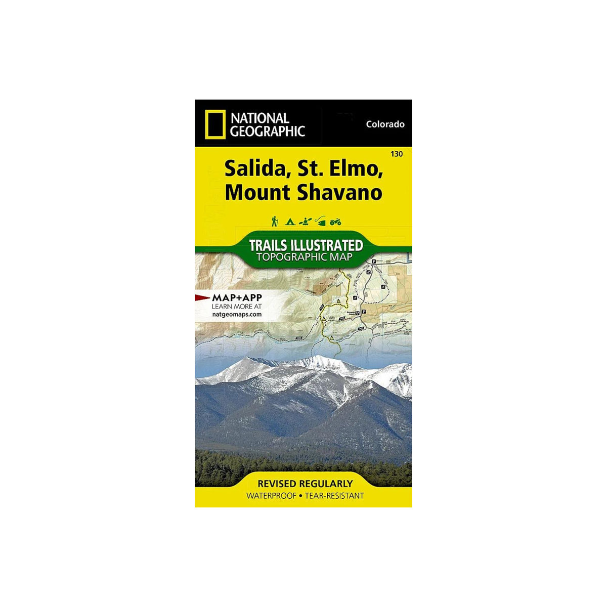 National Geographic 130: Salida | St. Elmo | Mount Shavano Map | FERAL