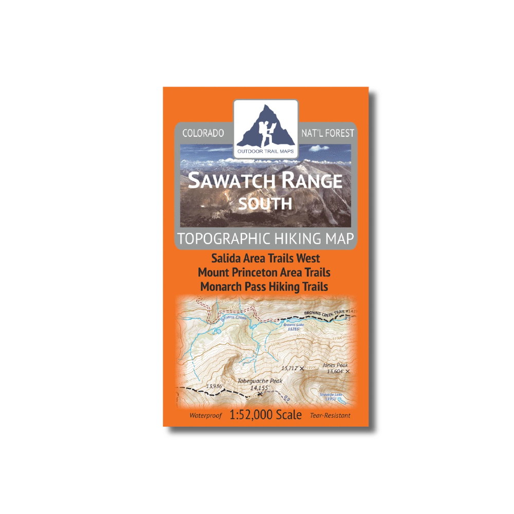 Outdoor Trail Maps Sawatch Range South Map | FERAL