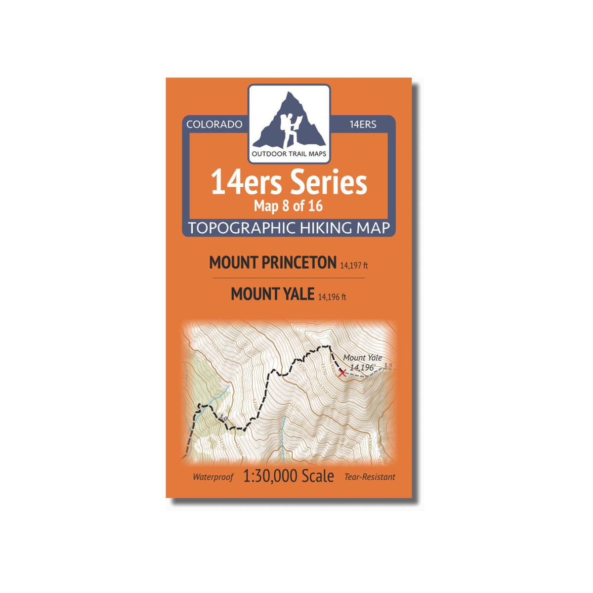 Outdoor Trail Maps 14er Series Map 8/16: Princeton/Yale Map | FERAL